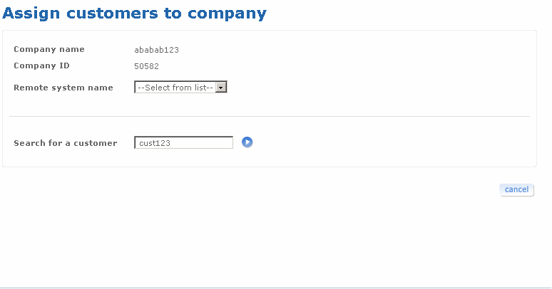 Assign customer to company