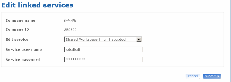 Edit linked services